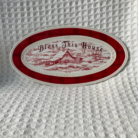 Fitz and Floyd | Dining | Fitz And Floyd Town Country Bless This House Oval Dish | Poshmark